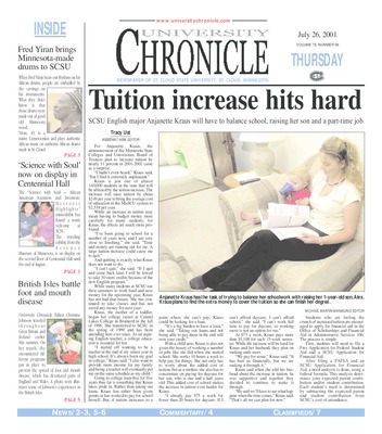 "The Chronicle [July 26, 2001]" by St. Cloud State University