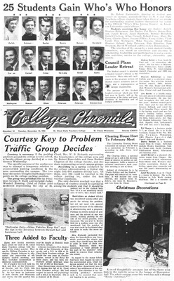 "The Chronicle [December 13, 1955]" by St. Cloud State University