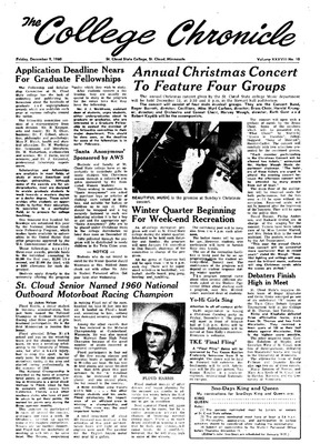 "The Chronicle [December 9, 1960]" by St. Cloud State University