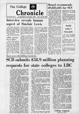 "The Chronicle [July 30, 1970]" by St. Cloud State University