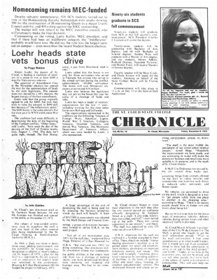"The Chronicle [December 8, 1972]" by St. Cloud State University