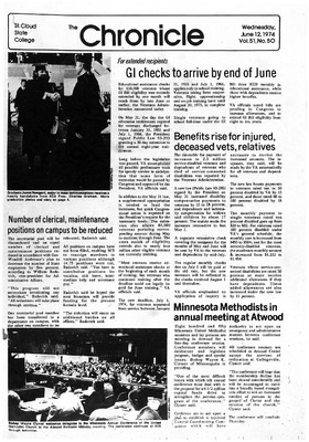 "The Chronicle [June 12, 1974]" by St. Cloud State University