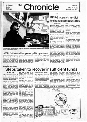 "The Chronicle [February 7, 1975]" by St. Cloud State University