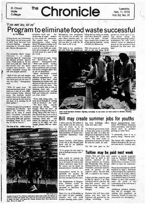 "The Chronicle [February 11, 1975]" by St. Cloud State University