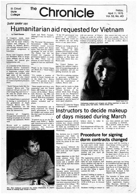 "The Chronicle [April 11, 1975]" by St. Cloud State University