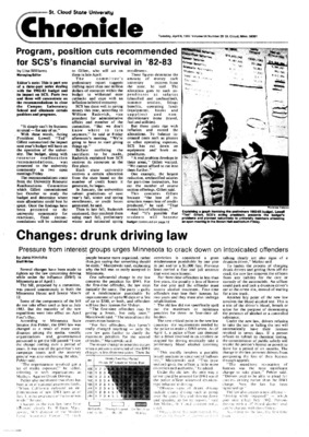 "The Chronicle [April 6, 1982]" by St. Cloud State University