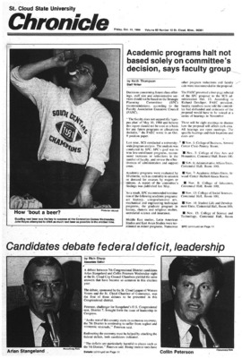 "The Chronicle [October 19, 1984]" by St. Cloud State University