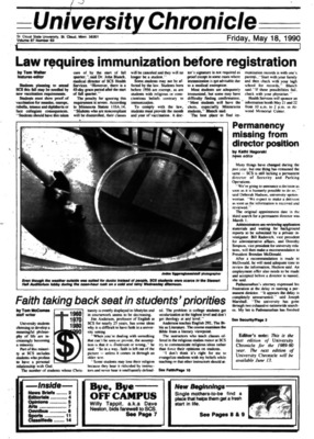 "The Chronicle [May 18, 1990]" by St. Cloud State University