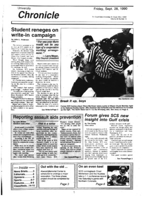 "The Chronicle [September 28, 1990]" by St. Cloud State University