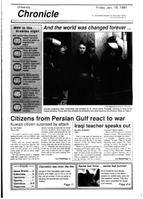 "The Chronicle [January 18, 1991]" by St. Cloud State University