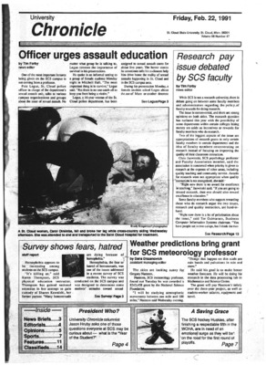 "The Chronicle [February 22, 1991]" by St. Cloud State University