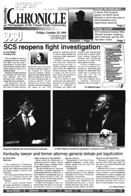 "The Chronicle [October 25, 1991]" by St. Cloud State University
