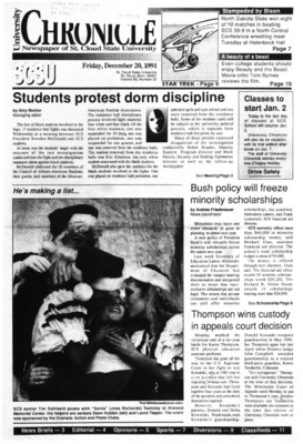 "The Chronicle [December 20, 1991]" by St. Cloud State University