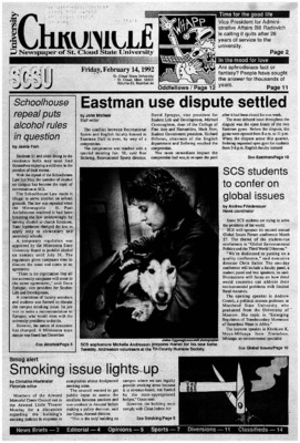 "The Chronicle [February 14, 1992]" by St. Cloud State University