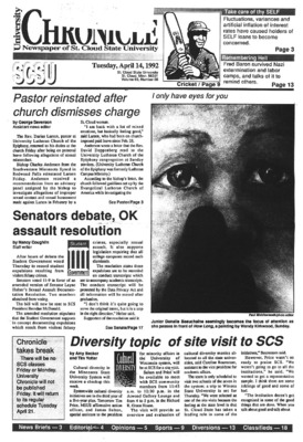 "The Chronicle [April 14, 1992]" by St. Cloud State University