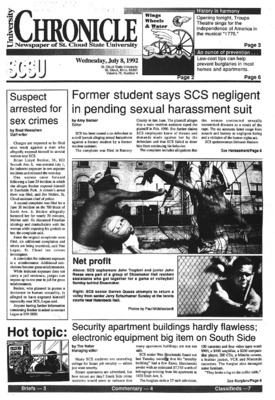 "The Chronicle [July 8, 1992]" by St. Cloud State University
