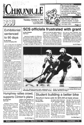 "The Chronicle [October 6, 1992]" by St. Cloud State University