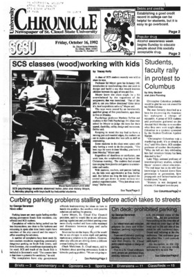"The Chronicle [October 16, 1992]" by St. Cloud State University