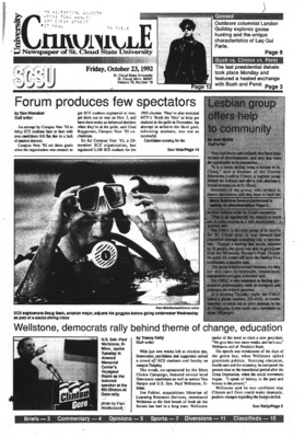 "The Chronicle [October 23, 1992]" by St. Cloud State University