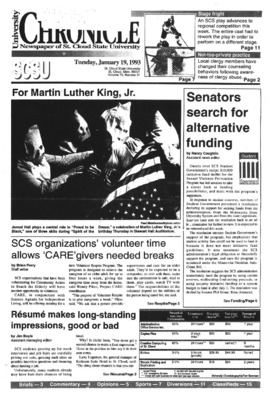 "The Chronicle [January 19, 1993]" by St. Cloud State University