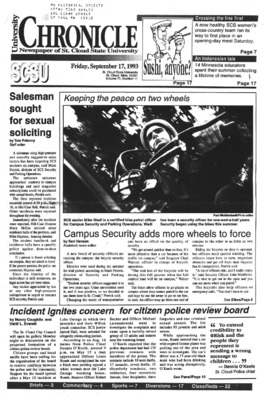 "The Chronicle [September 17, 1993]" by St. Cloud State University