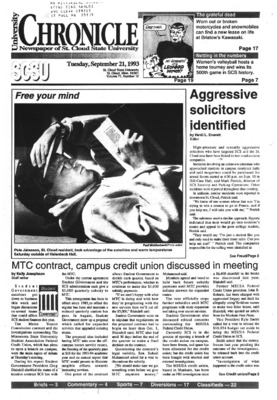 "The Chronicle [September 21, 1993]" by St. Cloud State University