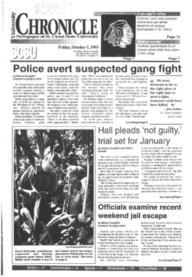"The Chronicle [October 1, 1993]" by St. Cloud State University