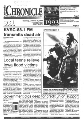 "The Chronicle [October 19, 1993]" by St. Cloud State University