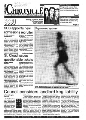 "The Chronicle [April 1, 1994]" by St. Cloud State University