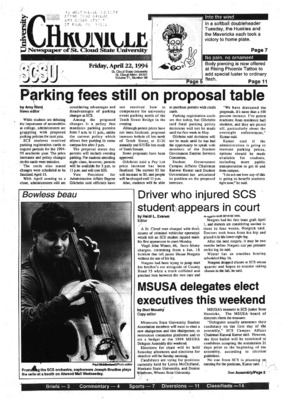 "The Chronicle [April 22, 1994]" by St. Cloud State University