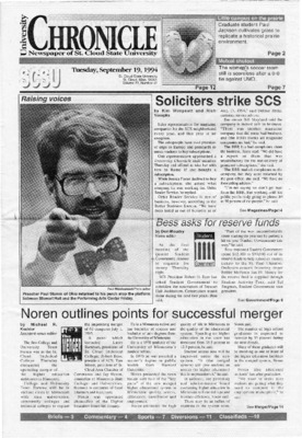 "The Chronicle [September 19, 1994]" by St. Cloud State University
