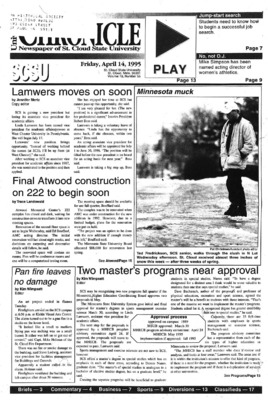 "The Chronicle [April 14, 1995]" by St. Cloud State University