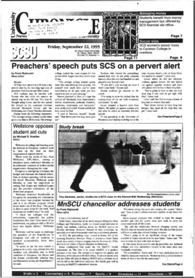 "The Chronicle [September 22, 1995]" by St. Cloud State University
