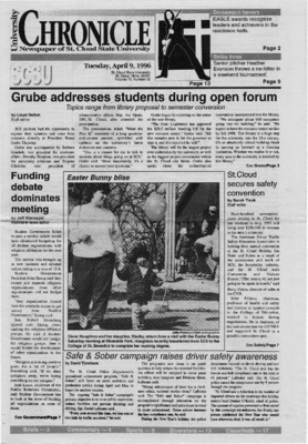 "The Chronicle [April 9, 1996]" by St. Cloud State University