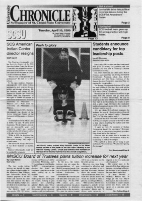 "The Chronicle [April 16, 1996]" by St. Cloud State University