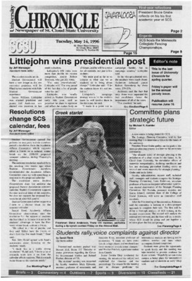 "The Chronicle [May 14, 1996]" by St. Cloud State University