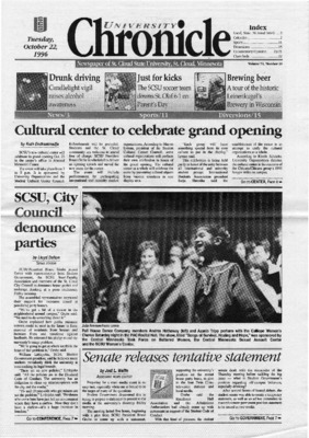 "The Chronicle [October 22, 1996]" by St. Cloud State University