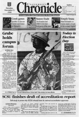 "The Chronicle [November 5, 1996]" by St. Cloud State University
