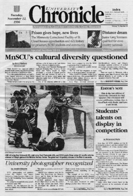 "The Chronicle [November 12, 1996]" by St. Cloud State University