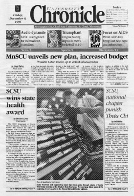 "The Chronicle [December 6, 1996]" by St. Cloud State University