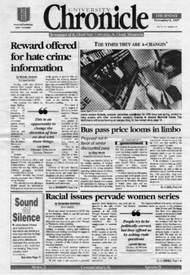 "The Chronicle [November 6, 1997]" by St. Cloud State University