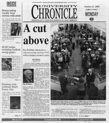 "The Chronicle [October 23, 2000]" by St. Cloud State University
