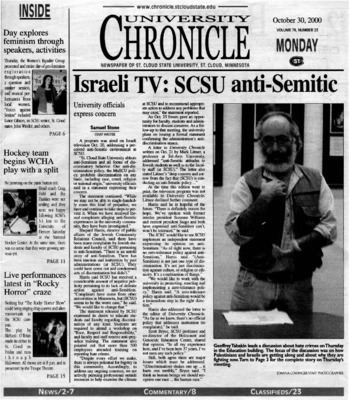 "The Chronicle [October 30, 2000]" by St. Cloud State University