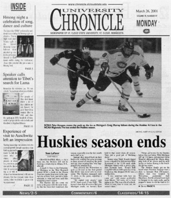 "The Chronicle [March 26, 2001]" by St. Cloud State University
