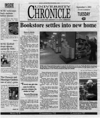 "The Chronicle [September 4, 2001]" by St. Cloud State University