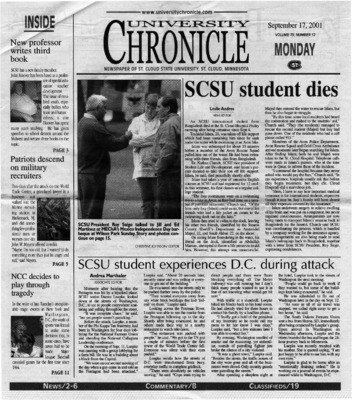 "The Chronicle [September 17, 2001]" by St. Cloud State University