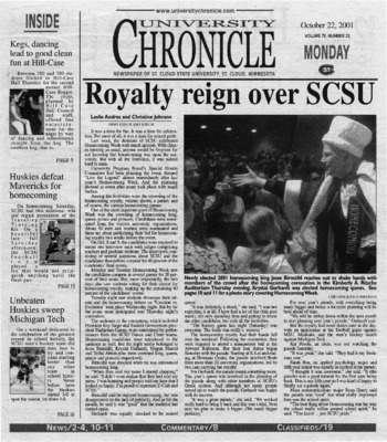 "The Chronicle [October 22, 2001]" by St. Cloud State University