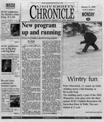 "The Chronicle [January 21, 2002]" by St. Cloud State University