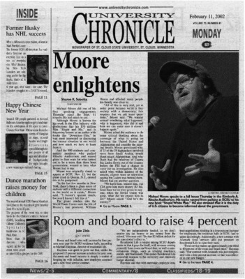 "The Chronicle [February 11, 2002]" by St. Cloud State University
