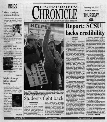"The Chronicle [February 14, 2002]" by St. Cloud State University